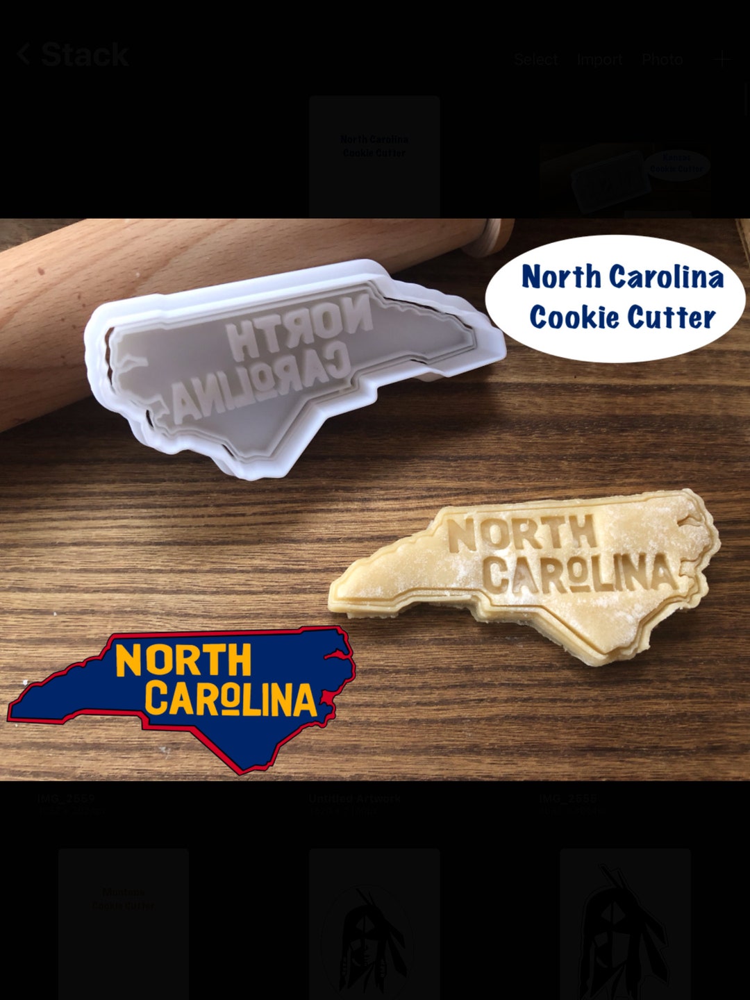 North Carolina Cookie Cutter, United States, Cookie Cutter and Stamp - Etsy