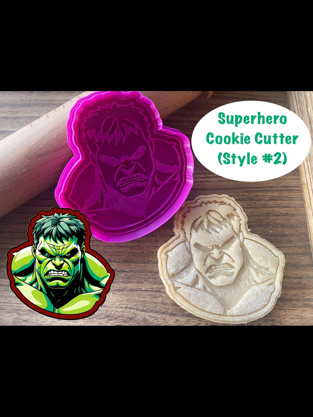 Superhero Cookie Cutter and Stamp - Etsy