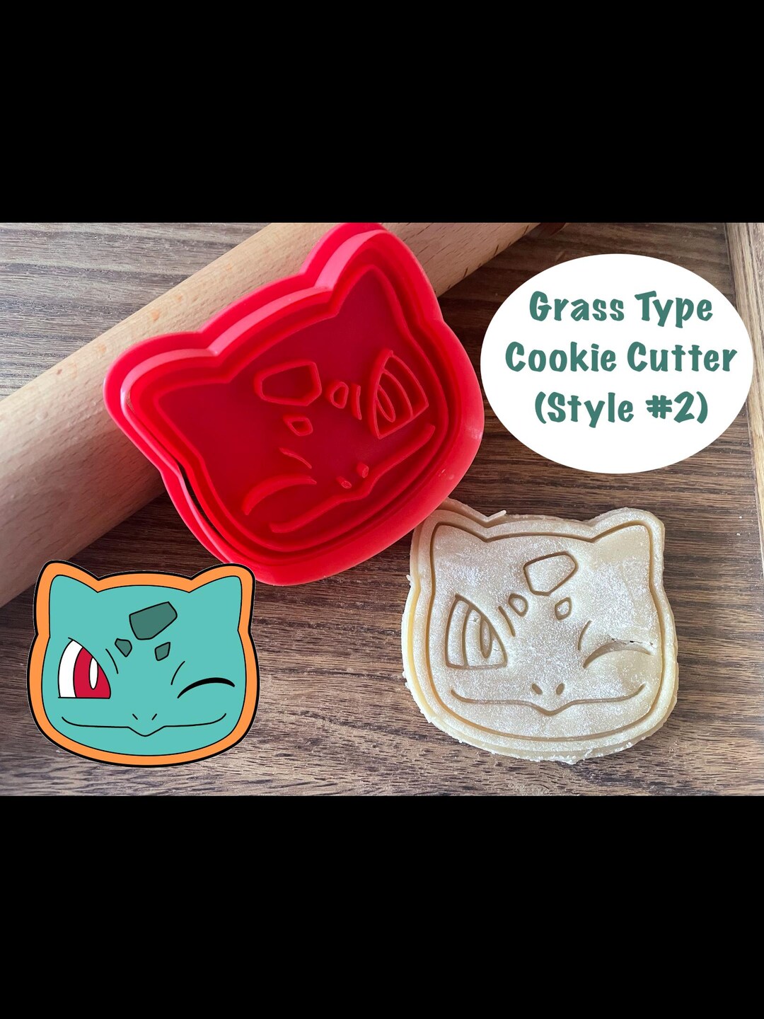 Anime Cookie Cutter, Grass Type Cookie Cutter - Etsy