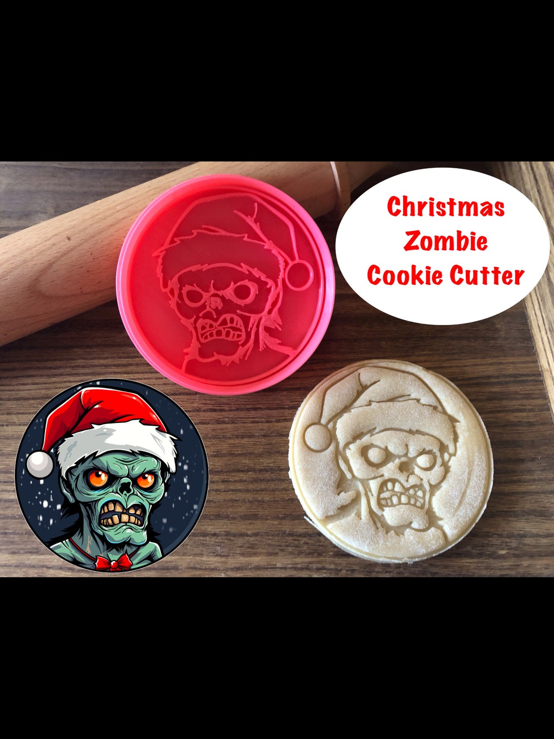 Zombie Cookie Cutter, Christmas, Holiday, Monster, Horror, Cookie ...