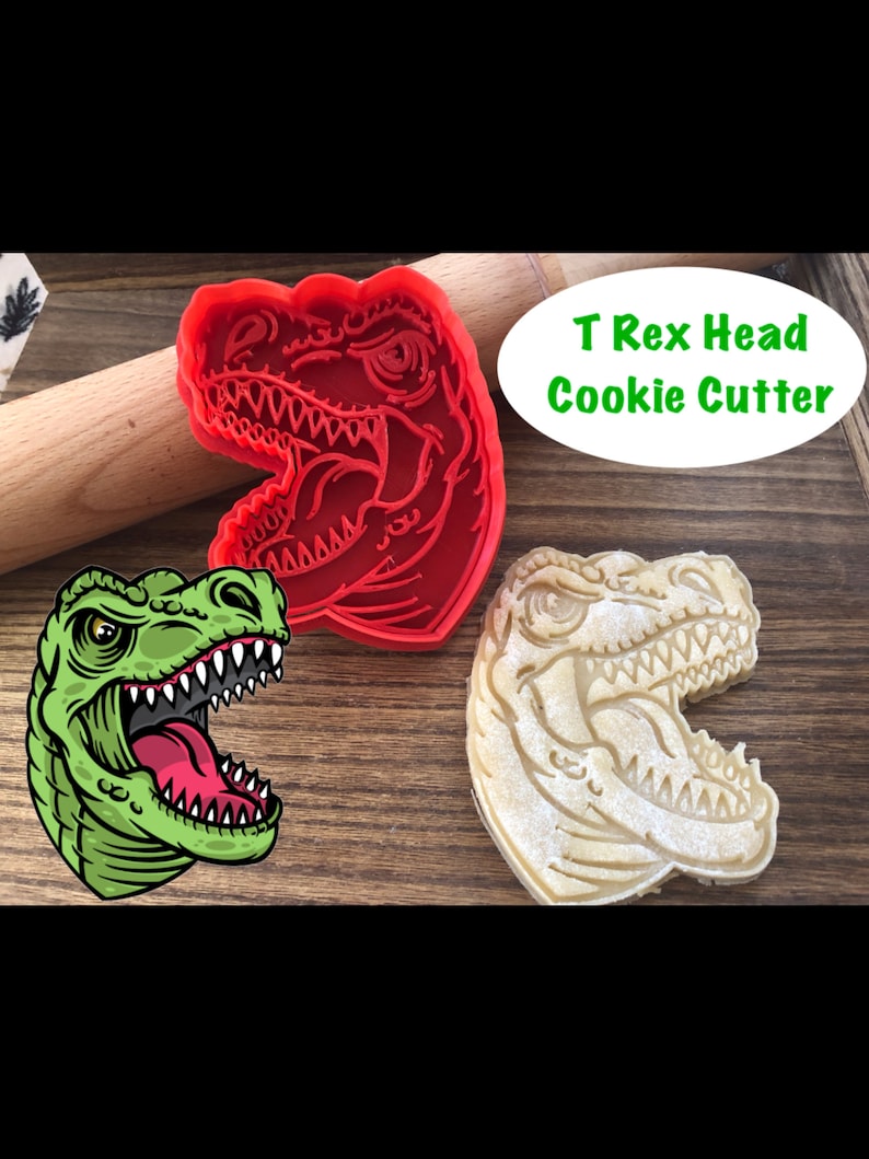 Dinosaur Cookie Cutter, T-rex, Jurassic, Cookie Cutter and Stamp - Etsy
