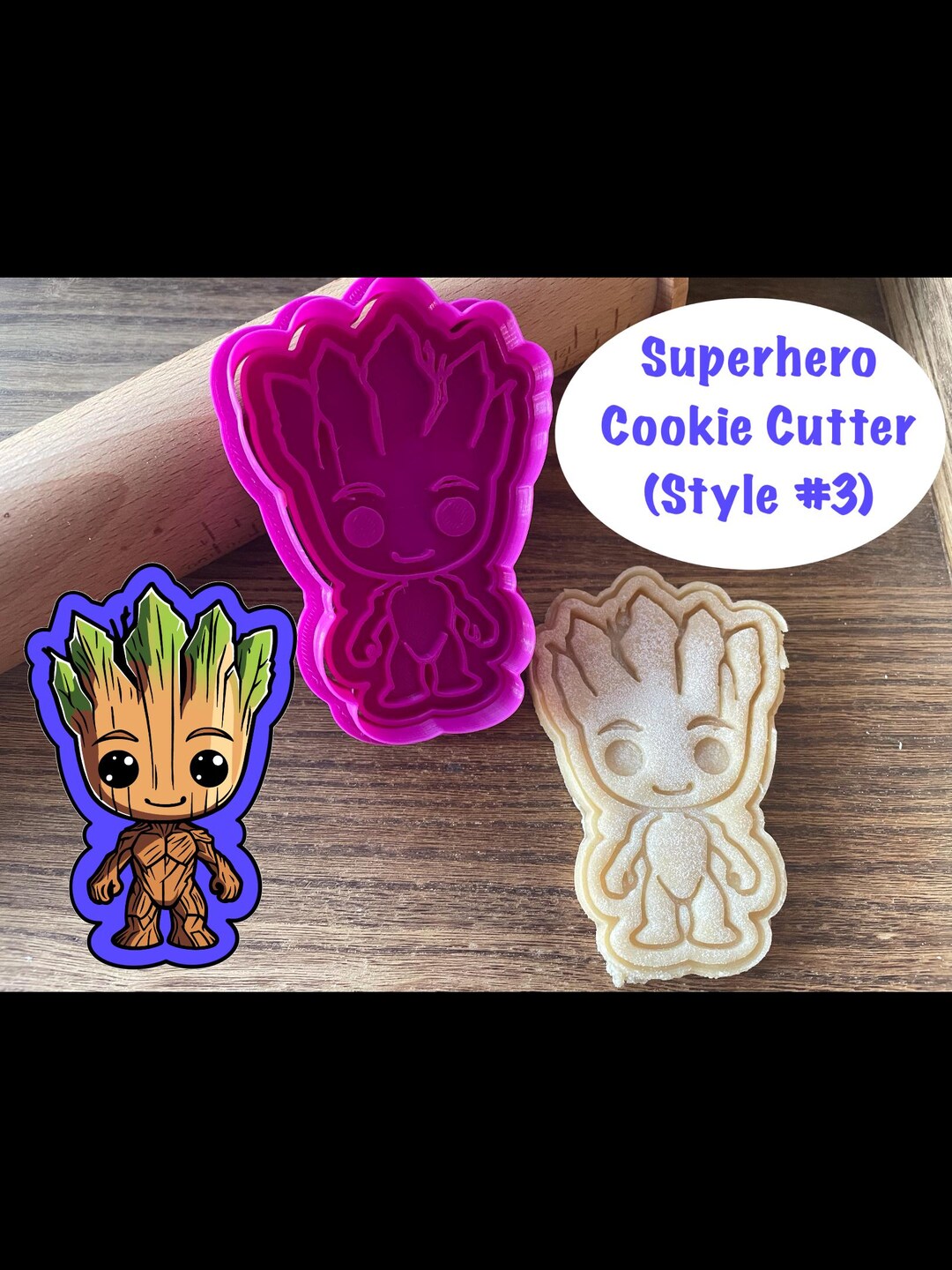 Superhero Cookie Cutter and Stamp - Etsy