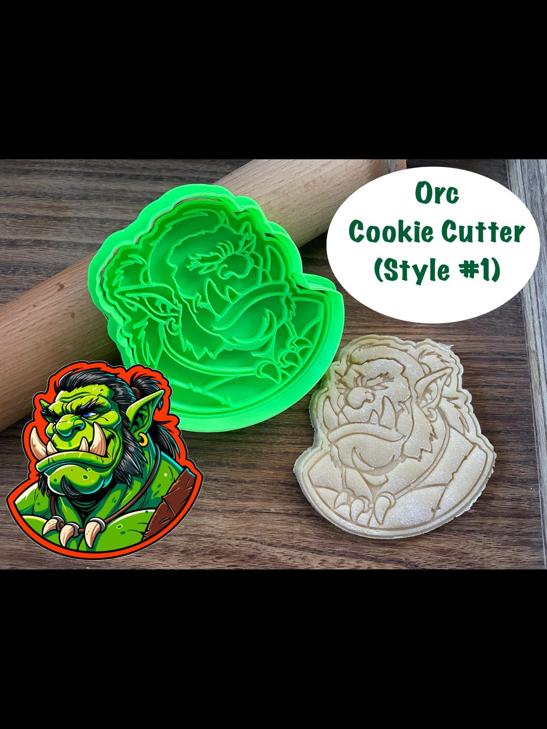 Orc Cookie Cutter, Fantasy, D&D, Cookie Cutter and Stamp - Etsy