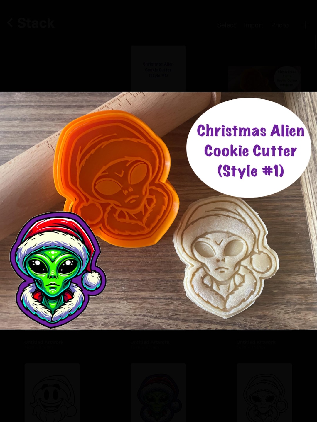 Alien Cookie Cutter, Christmas, Sci-fi, Cookie Cutter and Stamp - Etsy