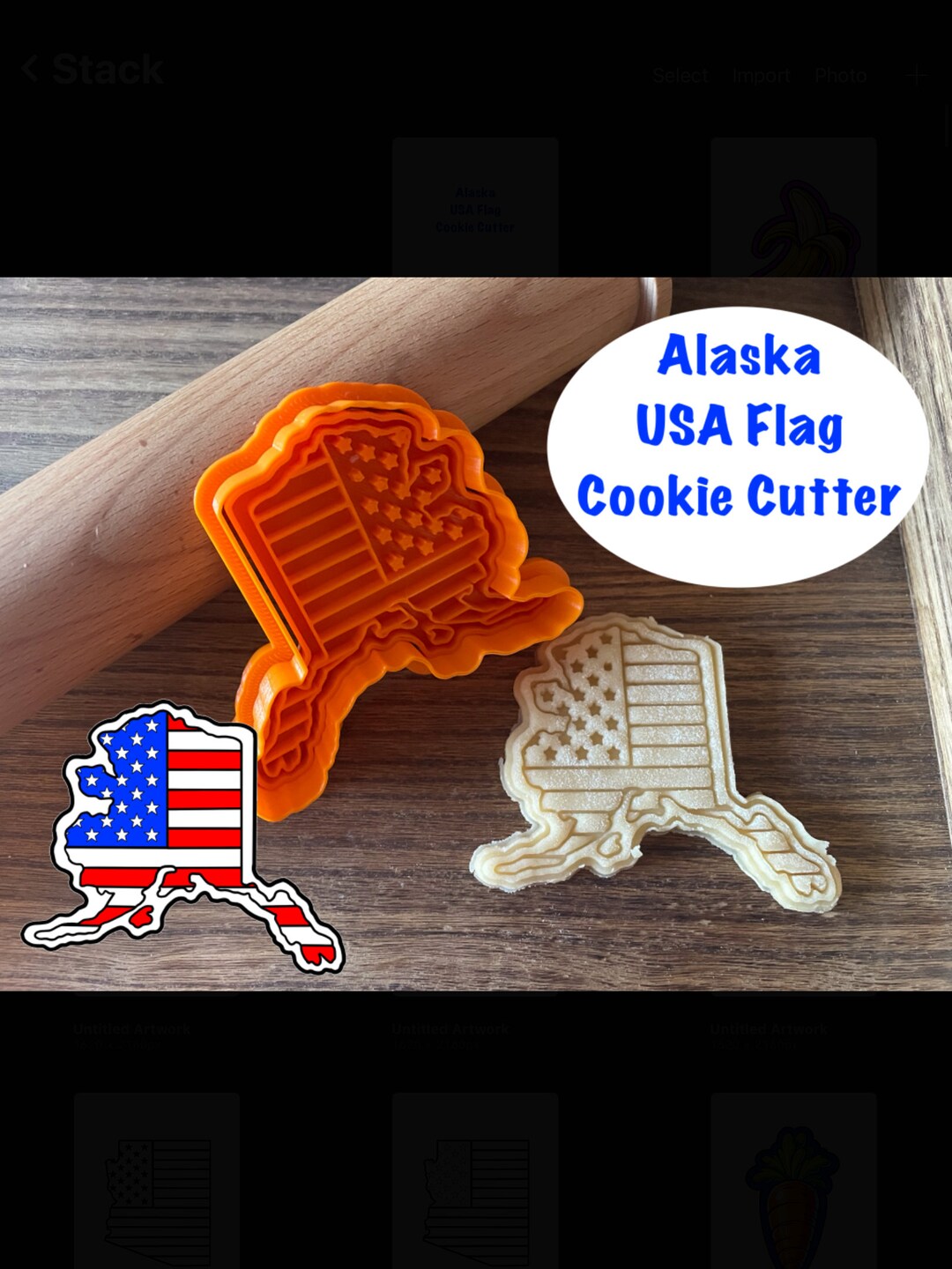 Alaska Cookie Cutter, United States, Flag, 4th of July, Cookie Cutter ...