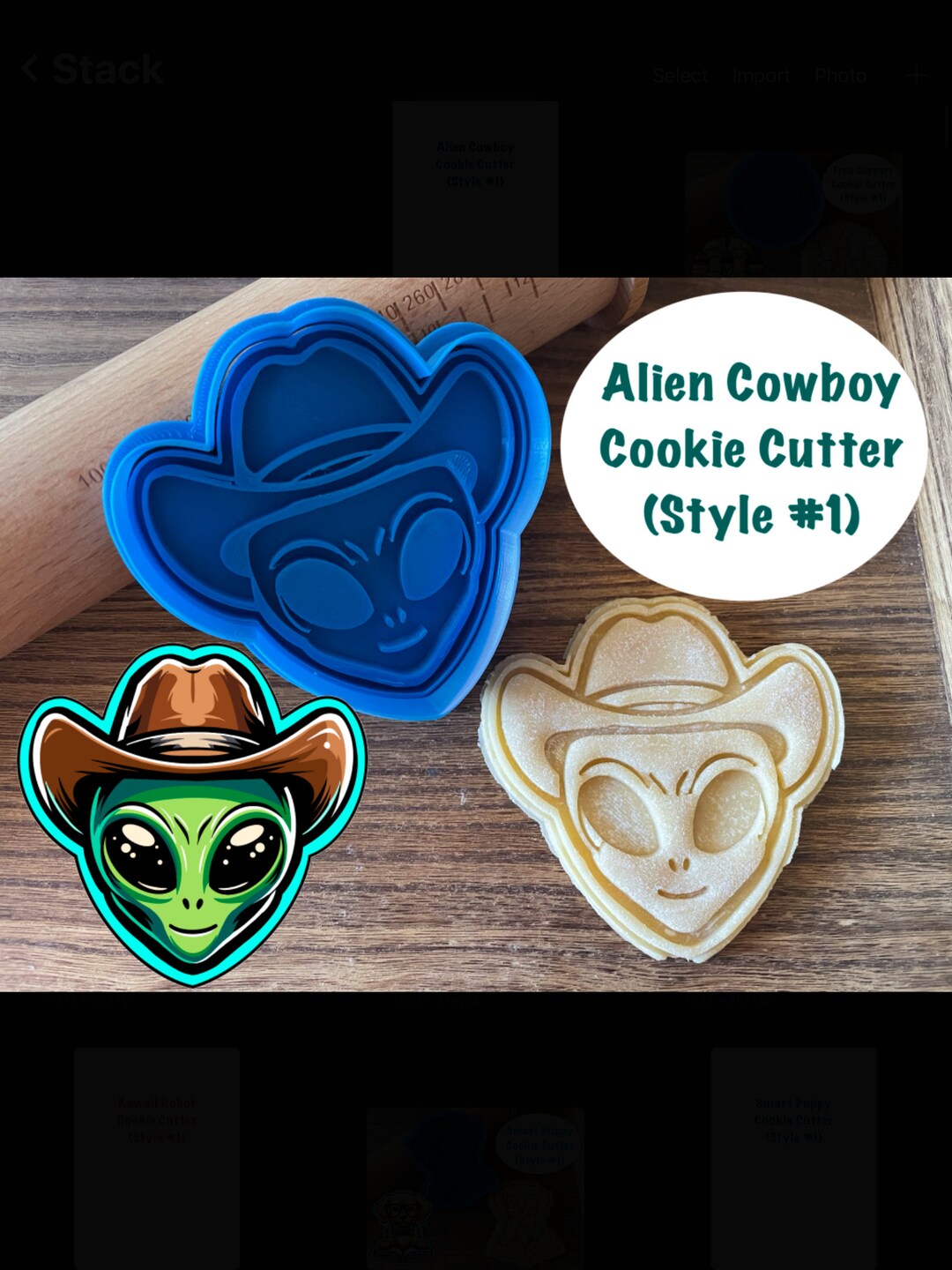 Alien Cookie Cutter, Cowboy, Western, Sci-fi, Cookie Cutter and Stamp ...