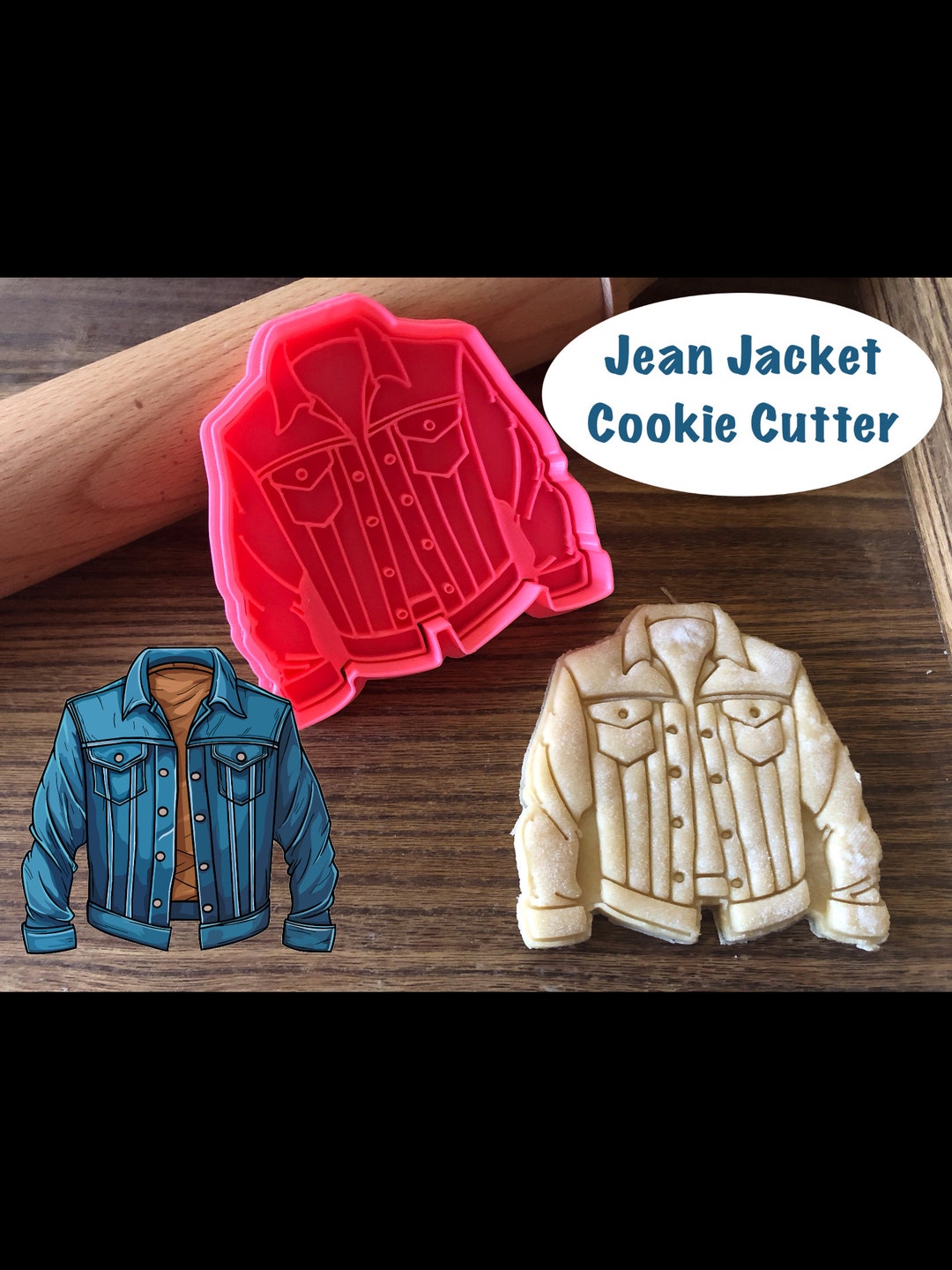 Jean Jacket Cookie Cutter, Fashion, Retro, Cookie Cutter and Stamp - Etsy