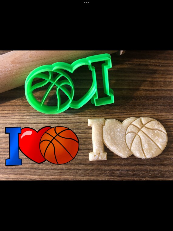 I Love Basketball Cookie Cutter - Etsy