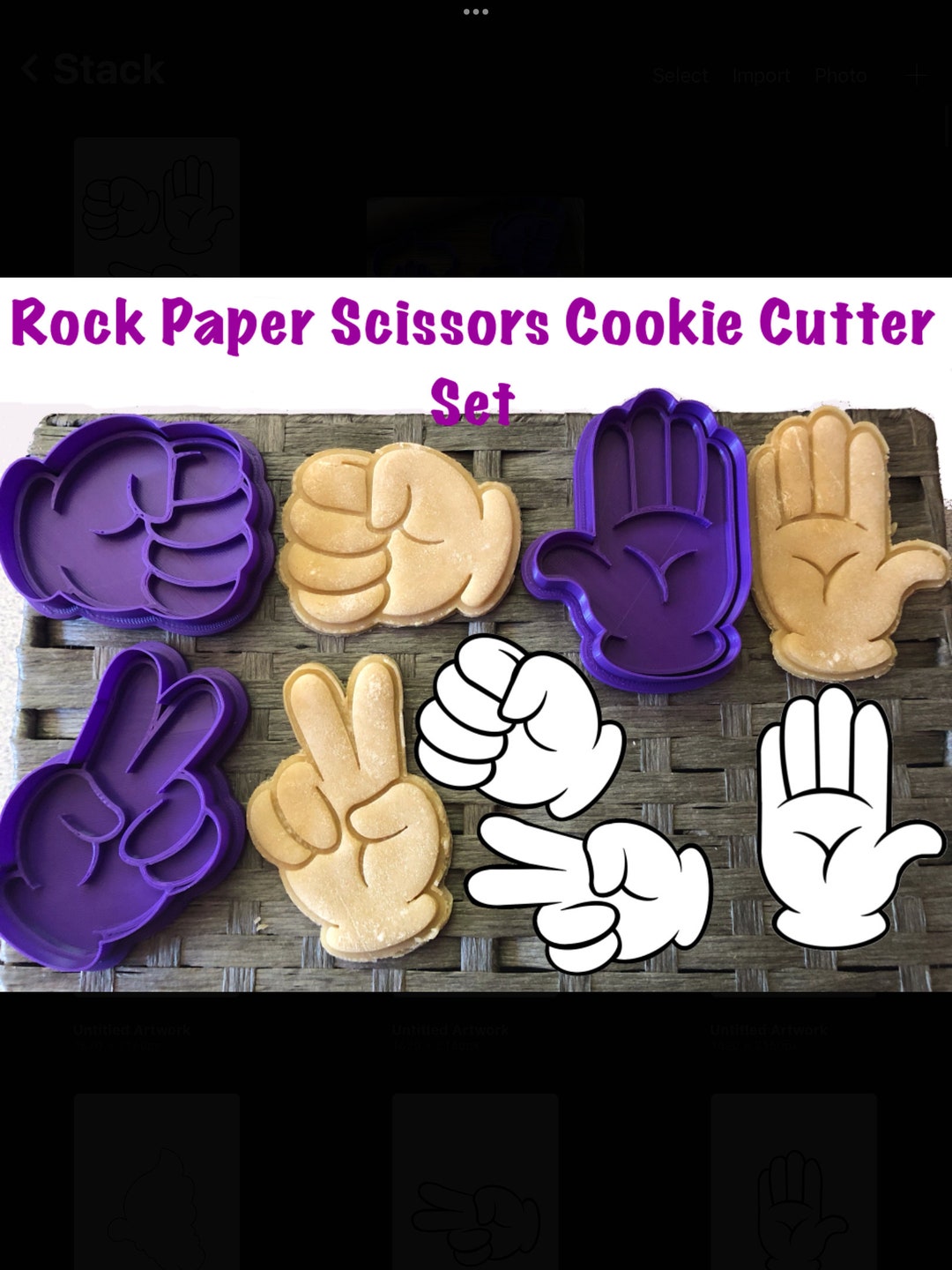 Rock Paper Scissors Cookie Cutter Set, Game, Birthday Party, for Kids ...