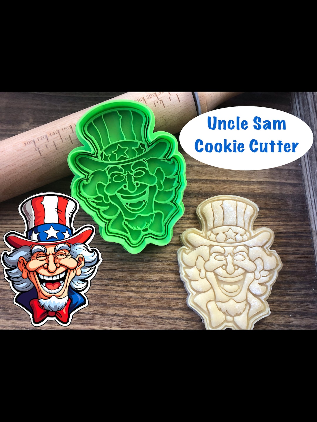 Uncle Sam Cookie Cutter, USA, America, Fourth of July, Independance Day ...