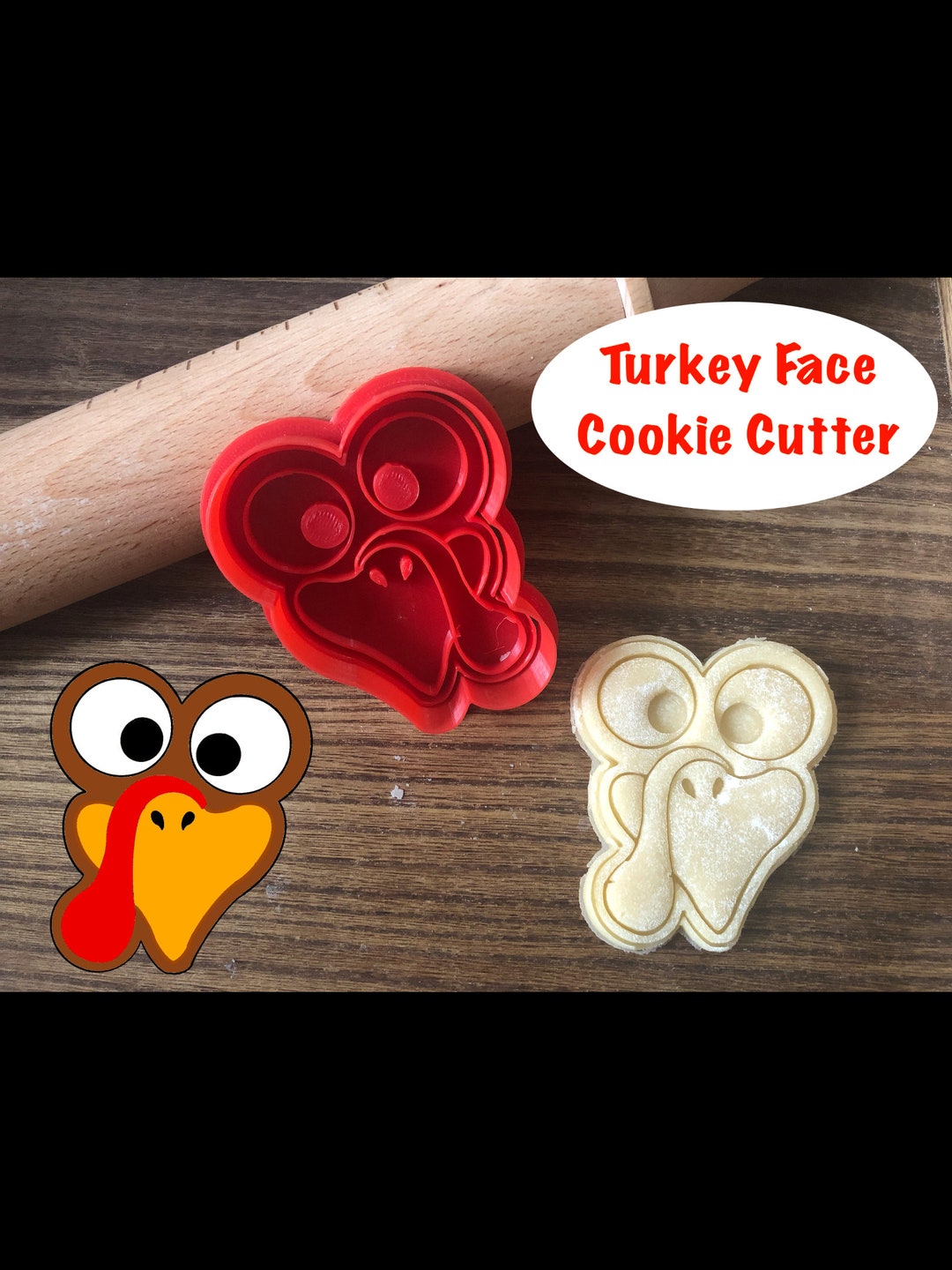 Thanksgiving Cookie Cutter, Turkey, Face, Holiday, Cookie Cutter and ...