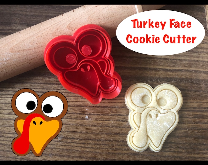 Turkey Face Cookie Cutter. Turkey Head Cookie Cutter. Thanksgiving ...