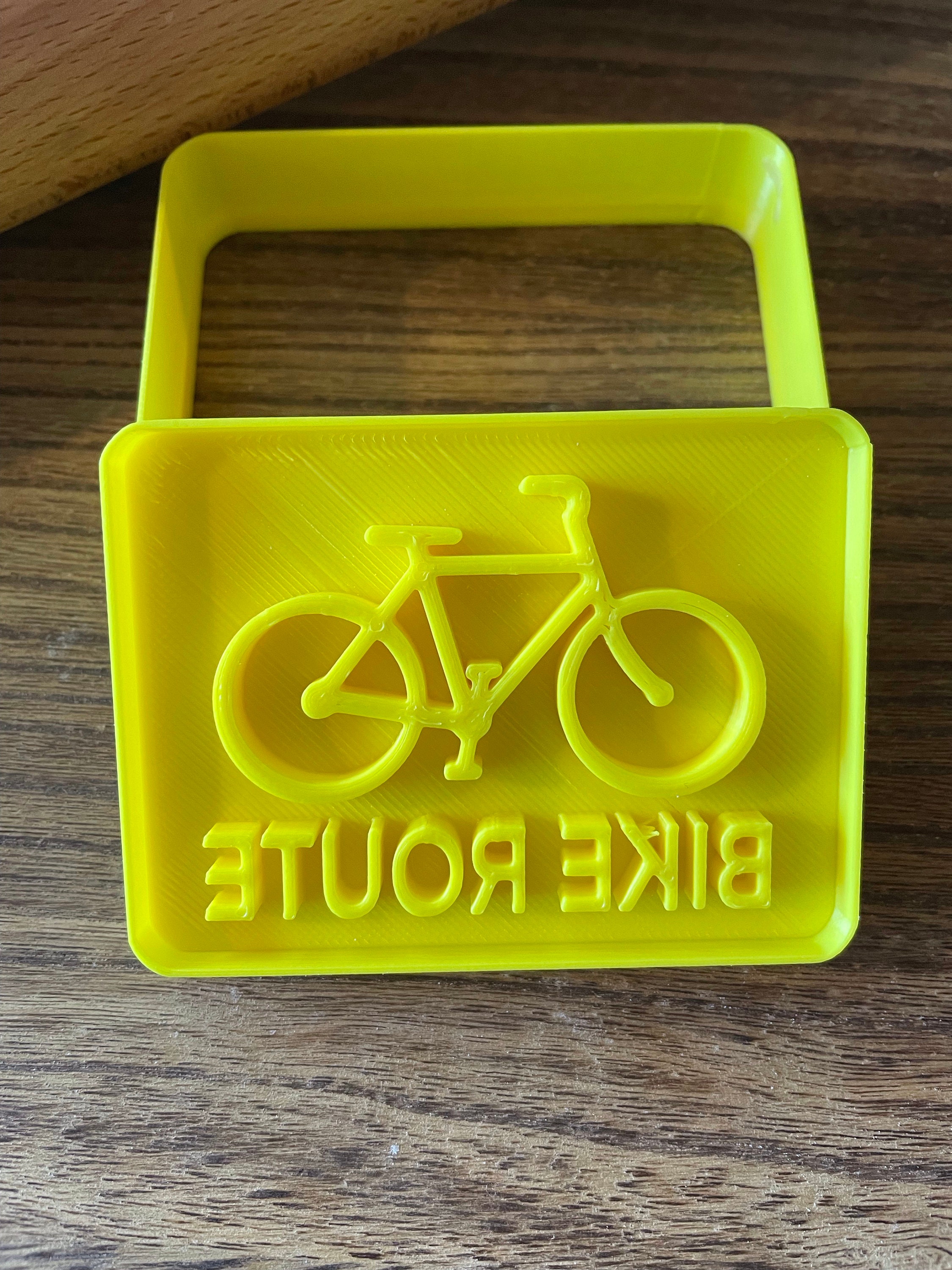 Bike Route Cookie Cutter, Traffic, School, Road Sign, Cookie Cutter and ...