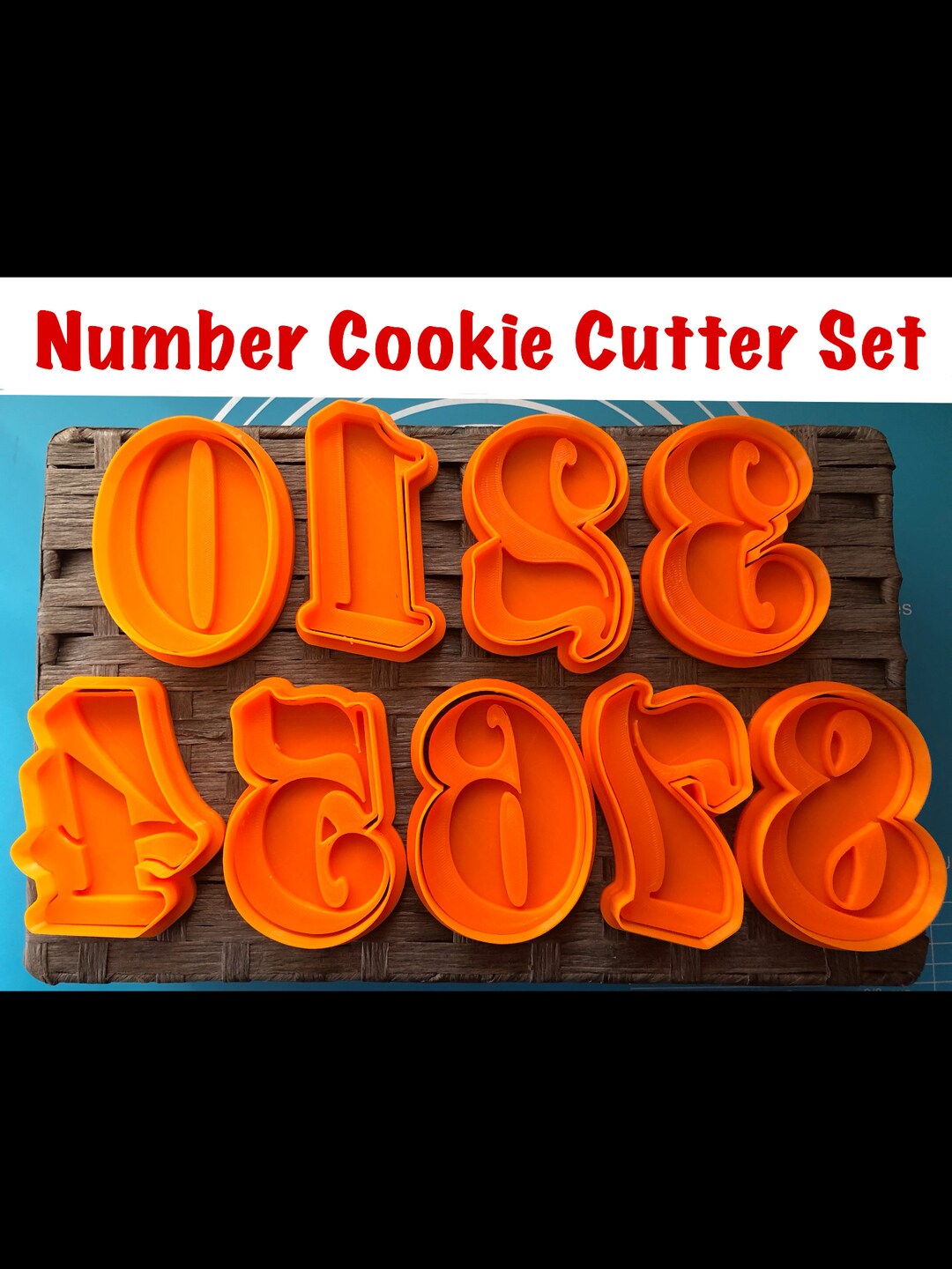 Numbers Cookie Cutters and Stamps Set - Etsy
