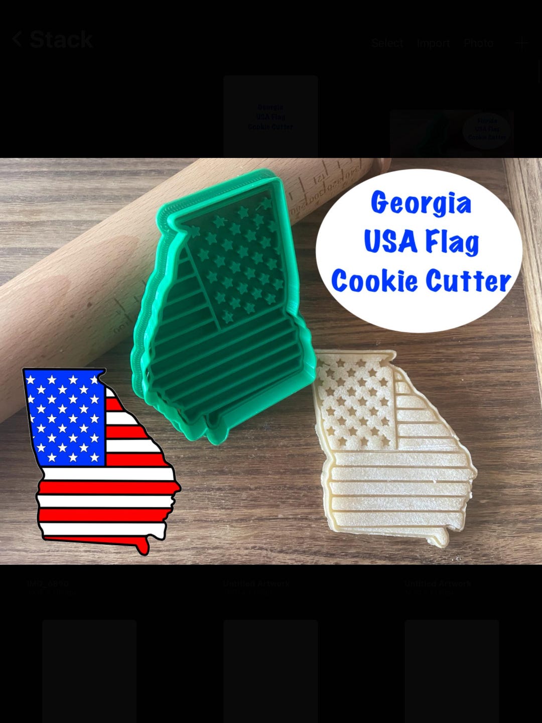 Georgia Cookie Cutter, USA Flag, 4th of July, Cookie Cutter and Stamp ...