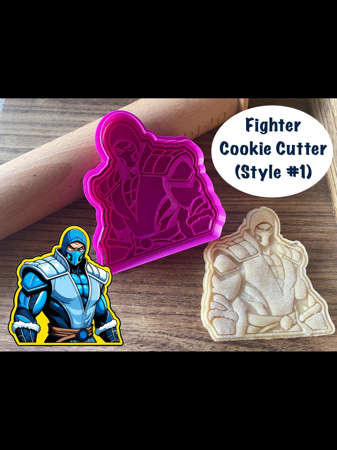Fighter Cookie Cutter, Video Game Cookie Cutter and Stamp - Etsy