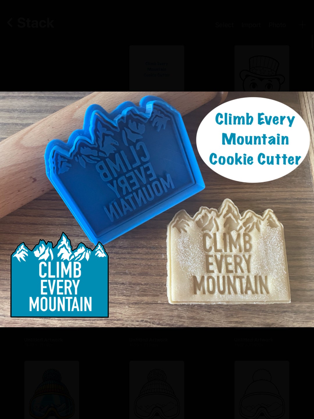 Climb Every Mountain Cookie Cutter, Inspirational, Cookie Cutter and ...
