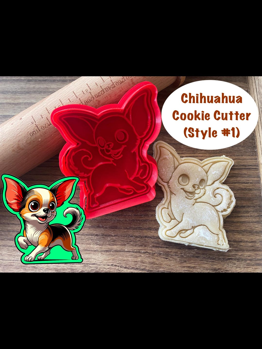 Chihuahua Cookie Cutter, Dog Cookie Cutter and Stamp - Etsy