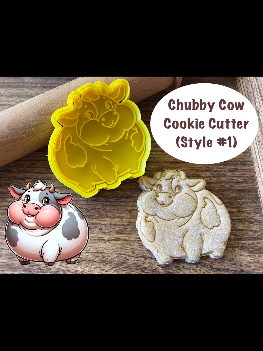 Chubby Cow Cookie Cutter, Farm, Barnyard, Animal, Cookie Cutter and ...