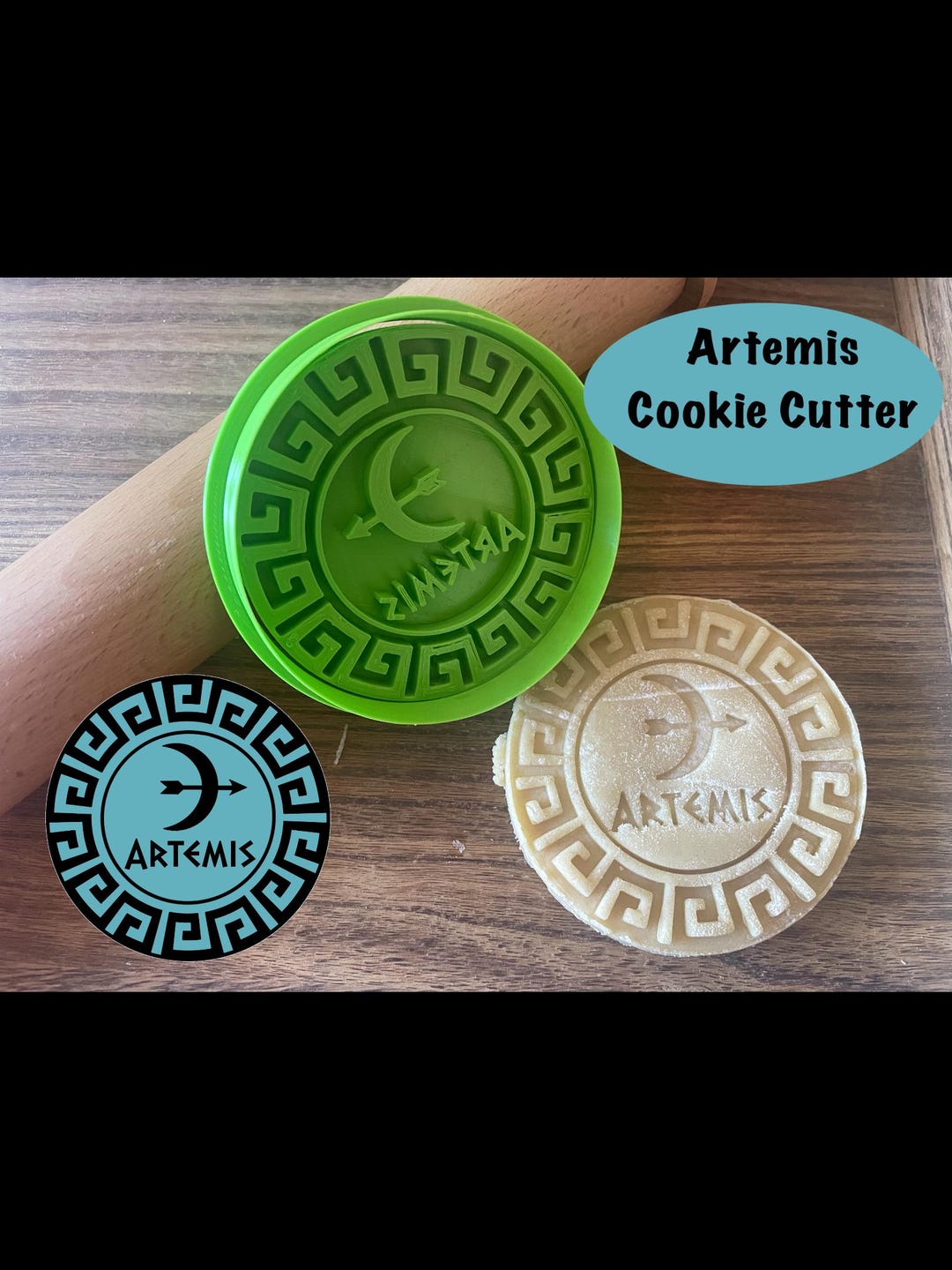 Artemis Cookie Cutter, Greek Goddess, Mythology Cookie Cutter and Stamp ...