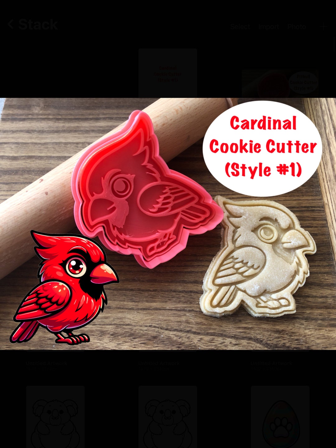 Cardinal Cookie Cutter, Bird, Cookie Cutter and Stamp - Etsy