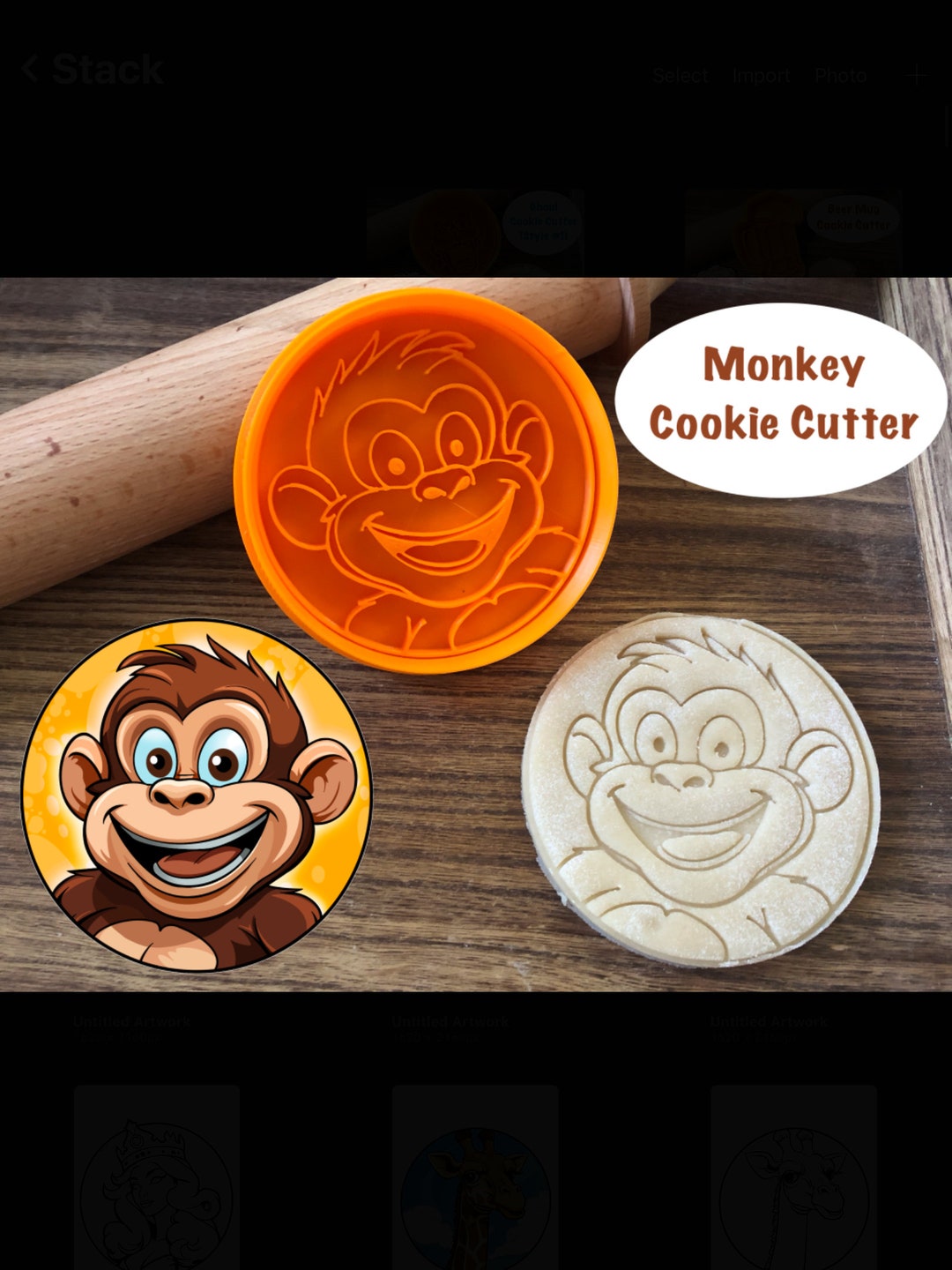 Monkey Cookie Cutter, Jungle, Safari, Zoo, Animal, Cookie Cutter and ...