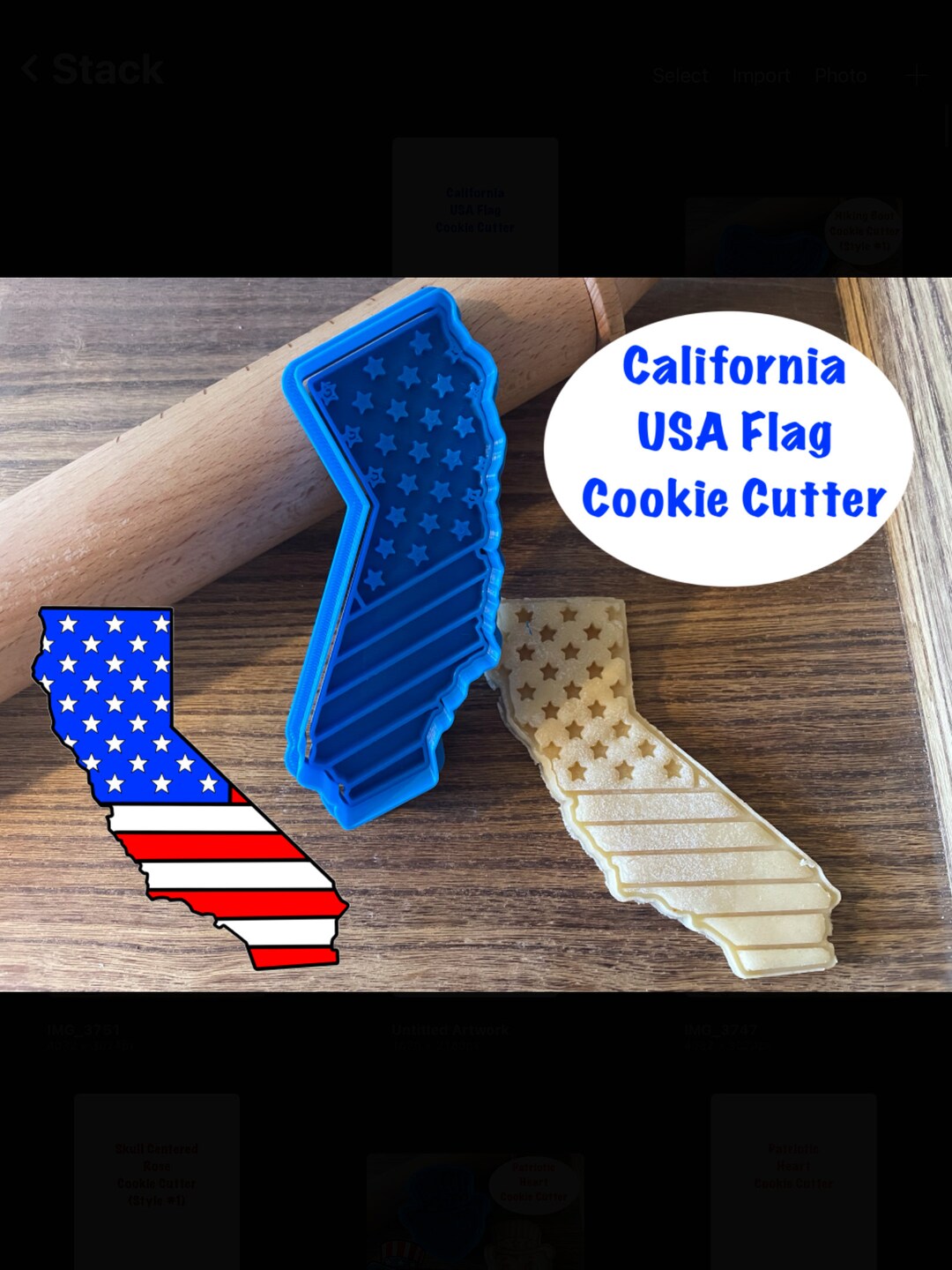 California Cookie Cutter, State, Flag, USA, Independence Day, 4th of ...