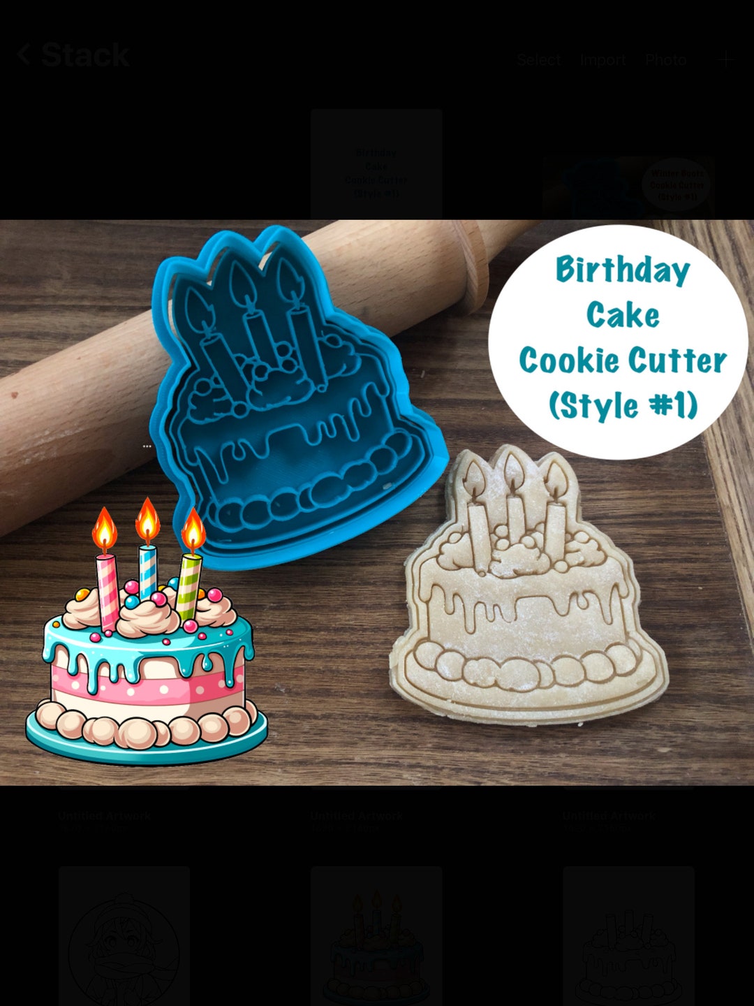 Birthday Cake Cookie Cutter, Party, Celebration, Cookie Cutter and ...