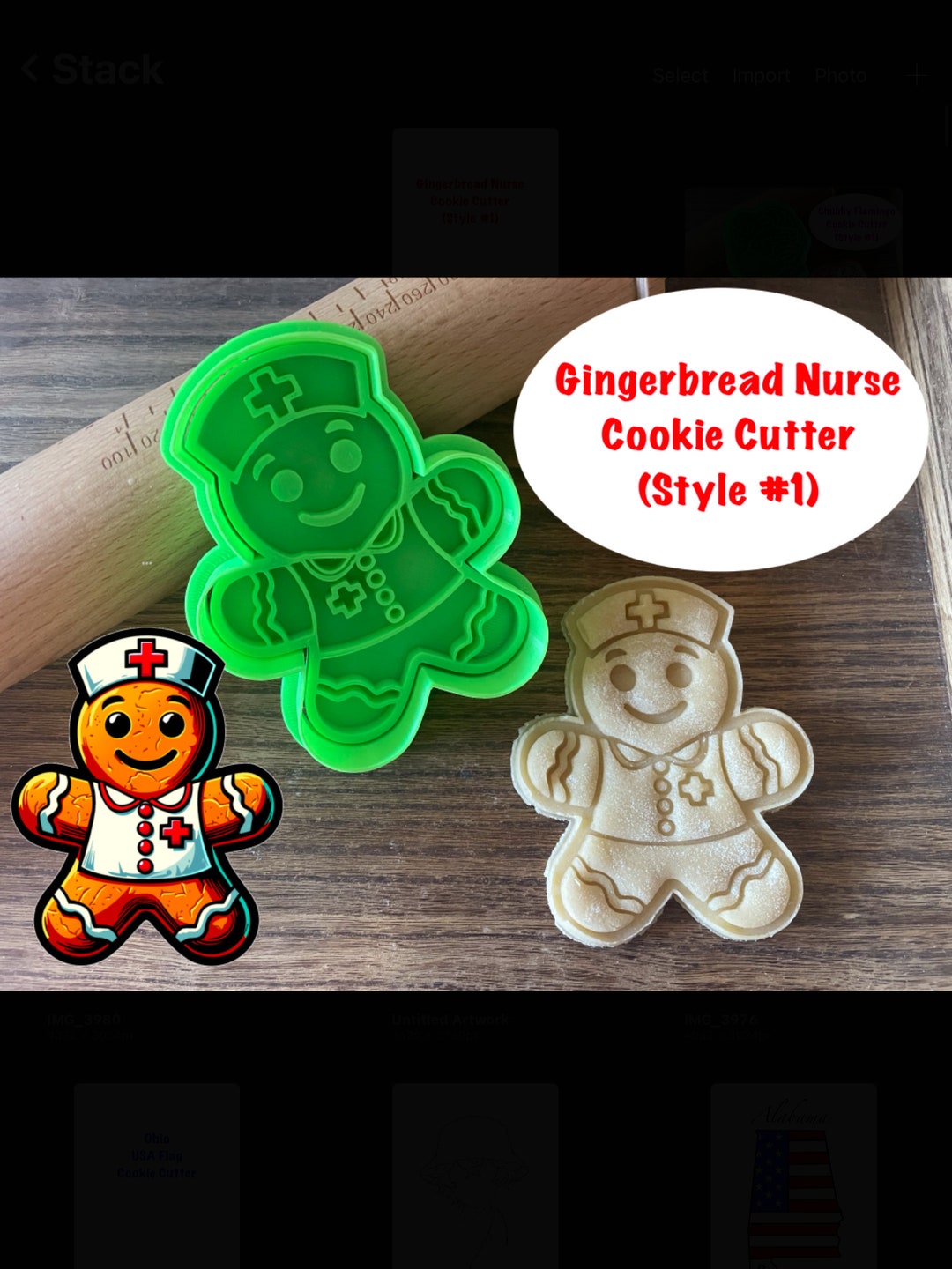 Gingerbread Man Cookie Cutter, Nurse, Medical, Christmas, Holiday ...