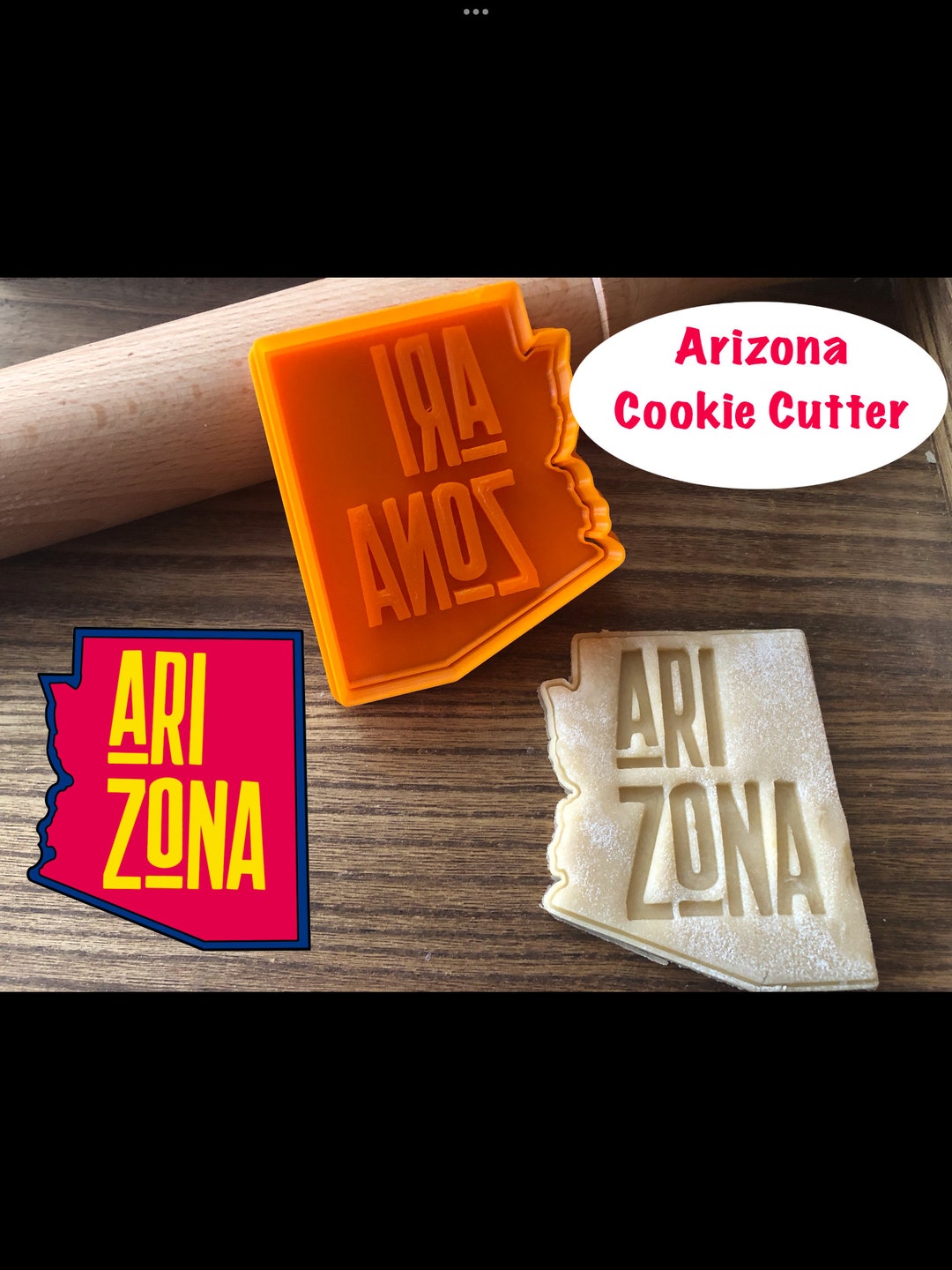 Arizona Cookie Cutter, United States, Cookie Cutter and Stamp - Etsy
