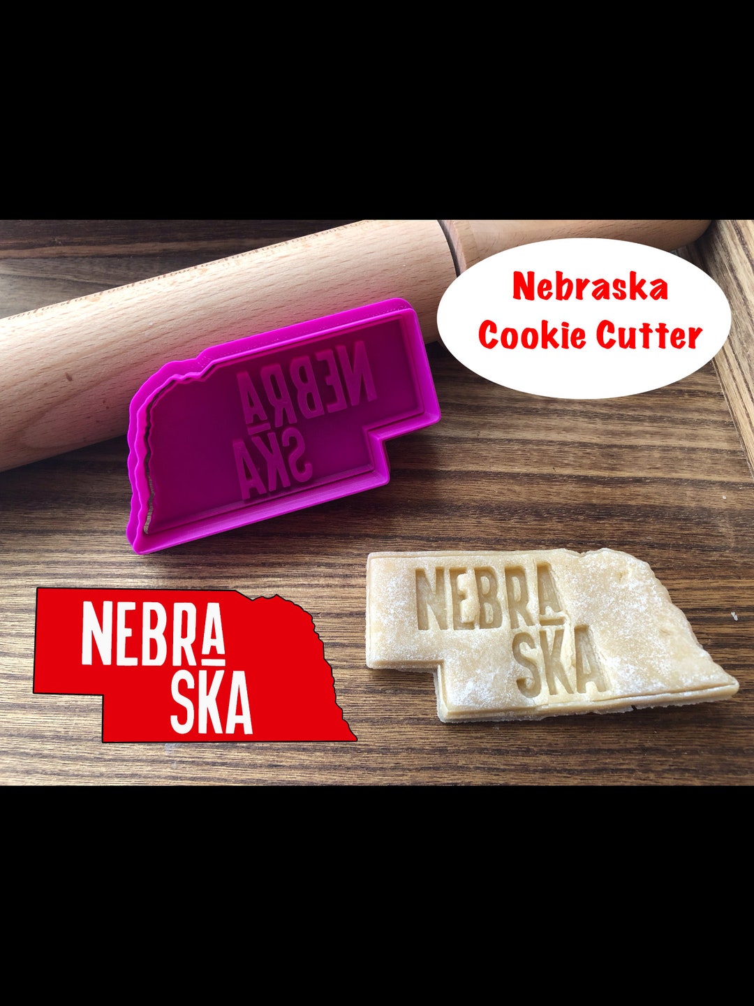 Nebraska Cookie Cutter, United States, Cookie Cutter and Stamp - Etsy