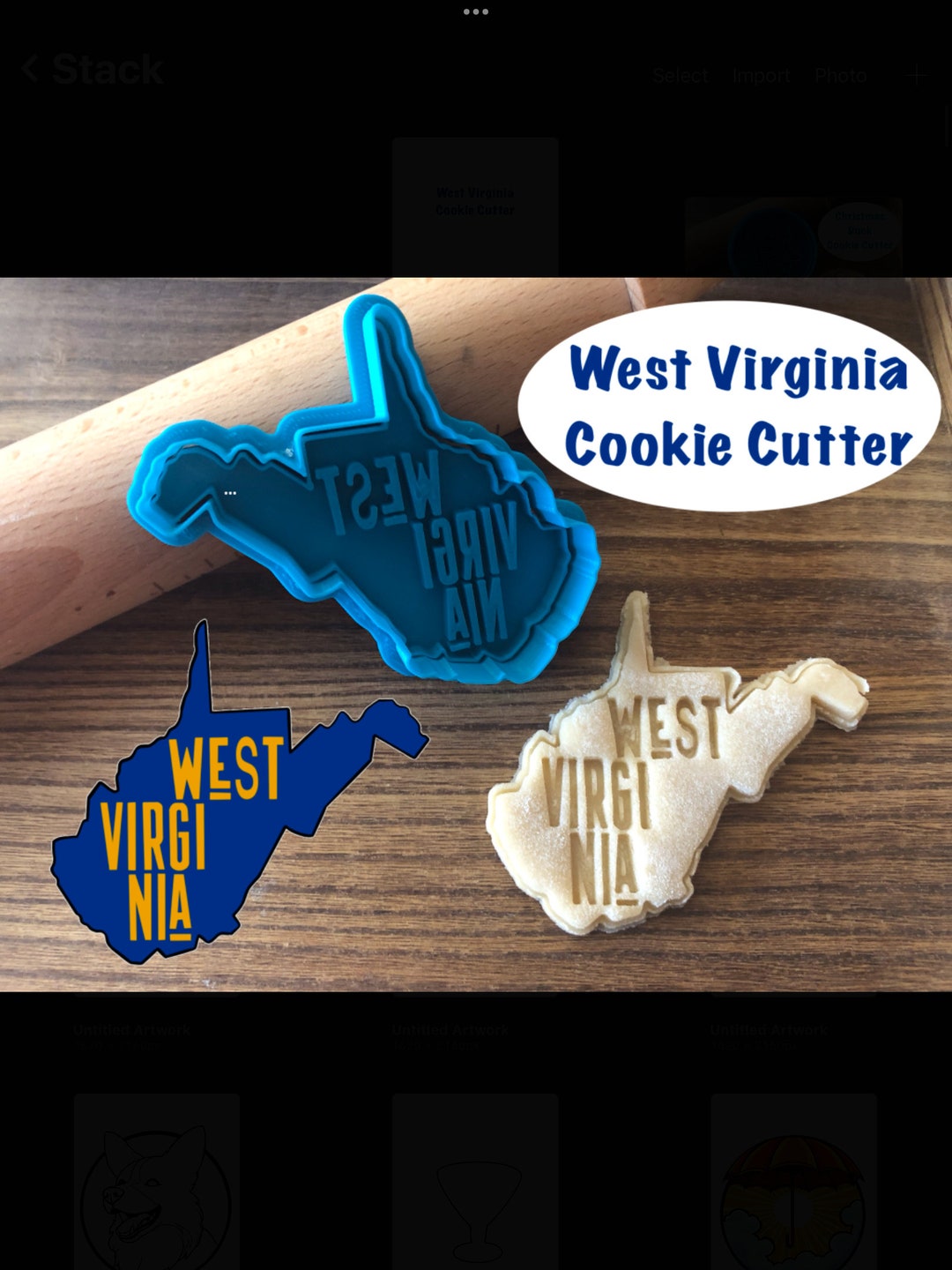 West Virginia Cookie Cutter, United States, Cookie Cutter and Stamp - Etsy