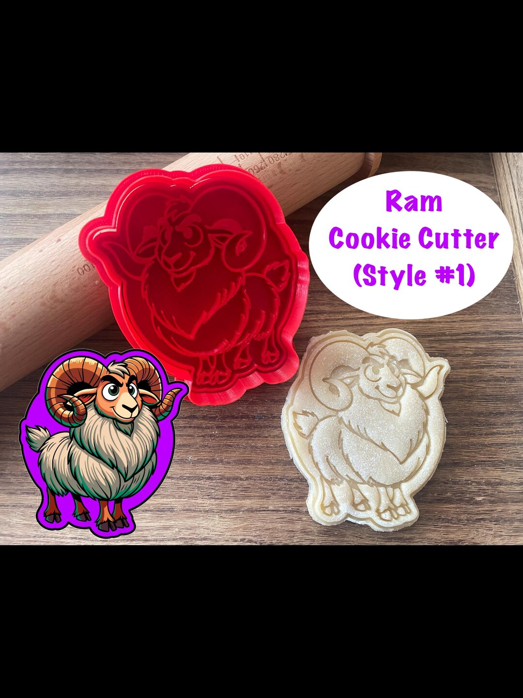 Ram Cookie Cutter and Stamp - Etsy