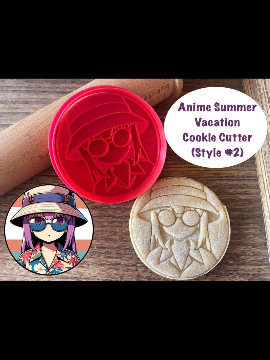Anime Cookie Cutter, Summer Cookie Cutter and Stamp - Etsy