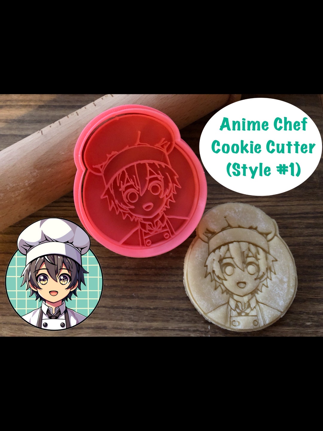 Anime Cookie Cutter, Chef, Cook, Cookie Cutter and Stamp - Etsy