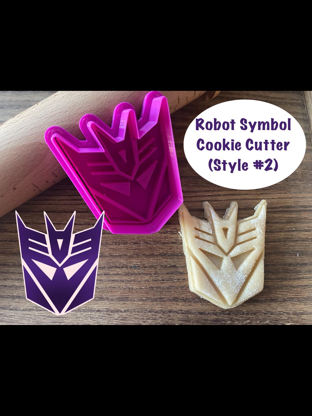 Robot Symbol Cookie Cutter and Stamp - Etsy