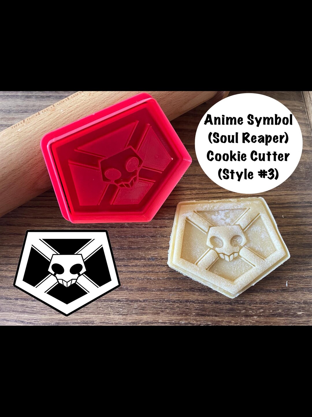 Anime Symbol Cookie Cutter, Soul Reaper Cookie Cutter and Stamp - Etsy