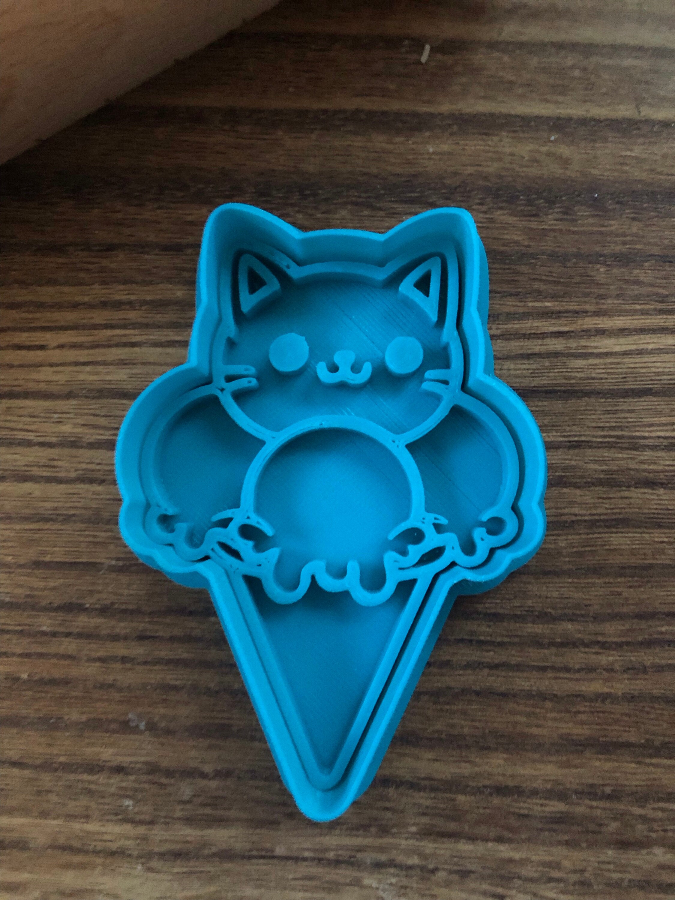 Ice Cream Cone Cookie Cutter, Kawaii, Cat, Summer, Cookie Cutter and ...