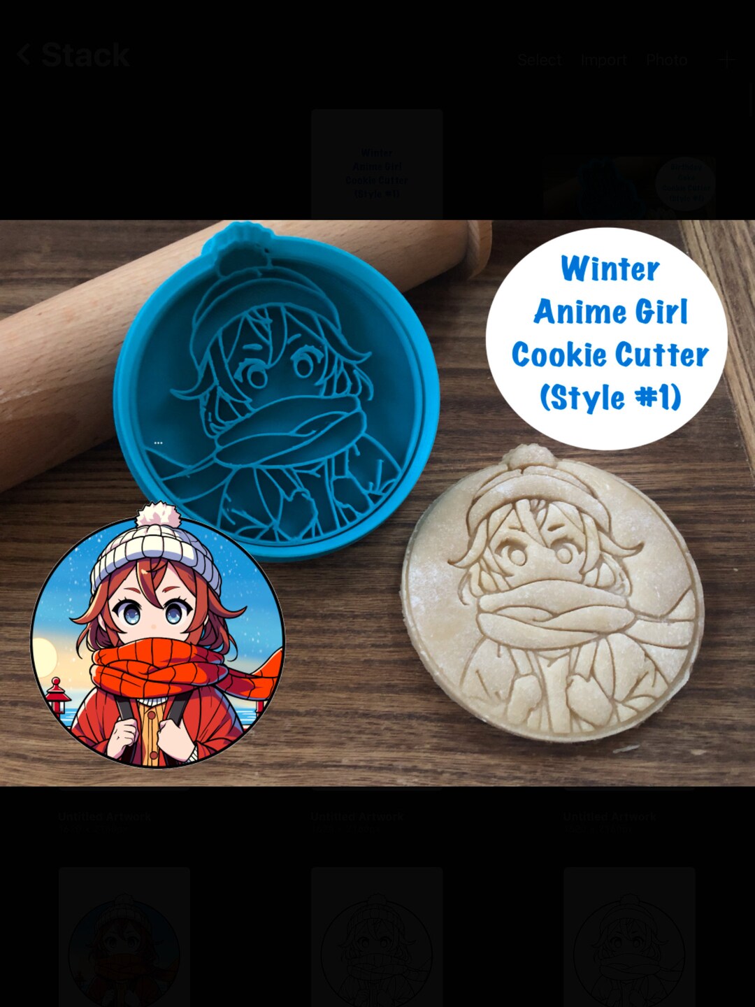Anime Cookie Cutter, Girl, Winter, Cookie Cutter and Stamp - Etsy