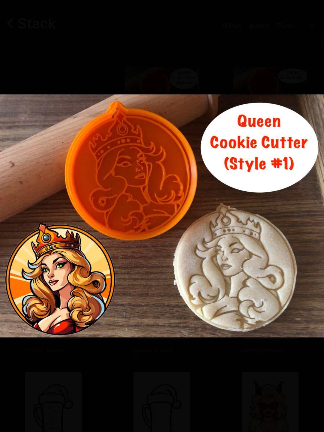 Queen Cookie Cutter, Princess, Birthday, Bachelorette, Cookie Cutter ...