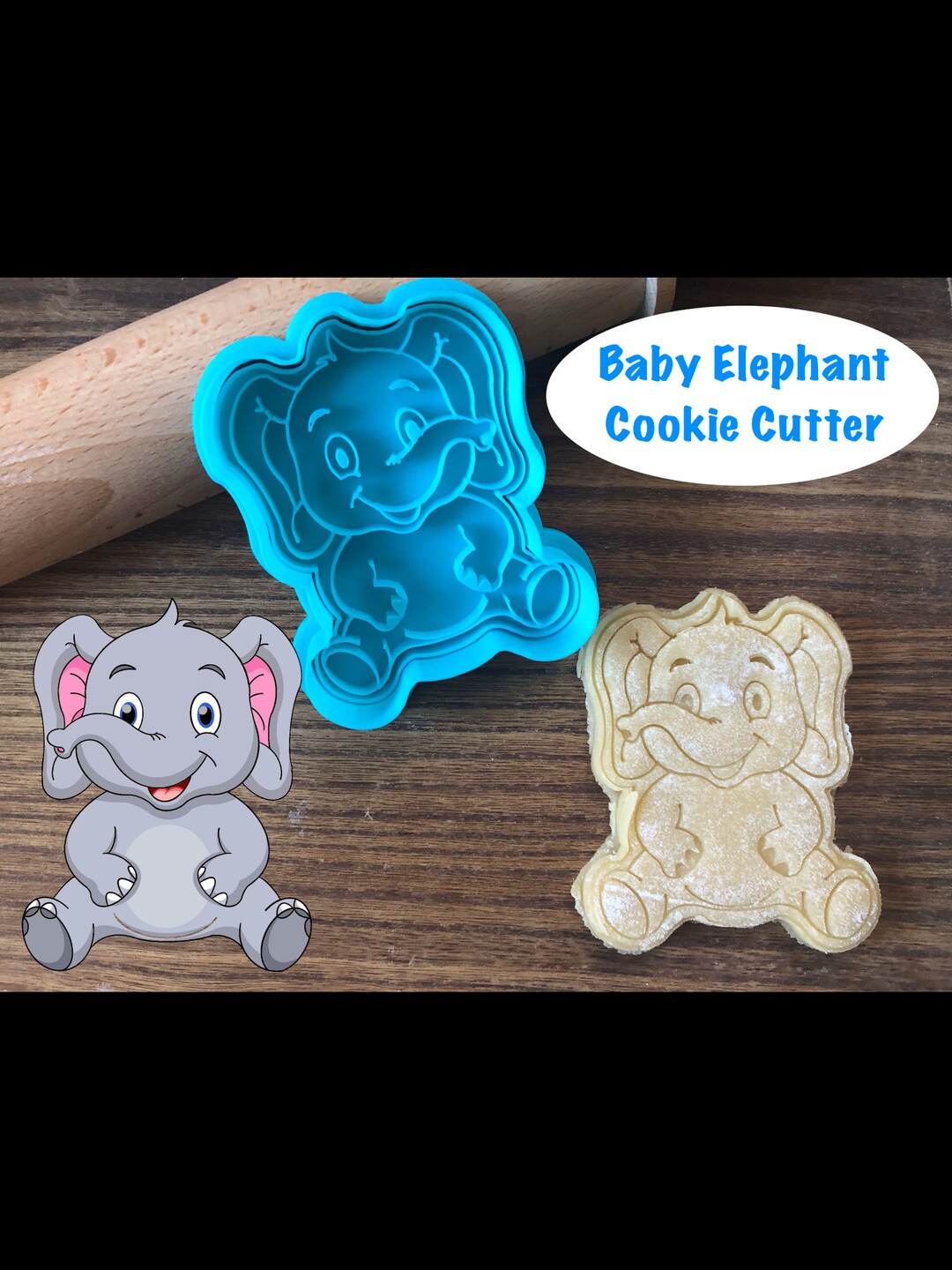 Elephant Cookie Cutter, Baby, Zoo, Safari, Animal, Cookie Cutter and ...