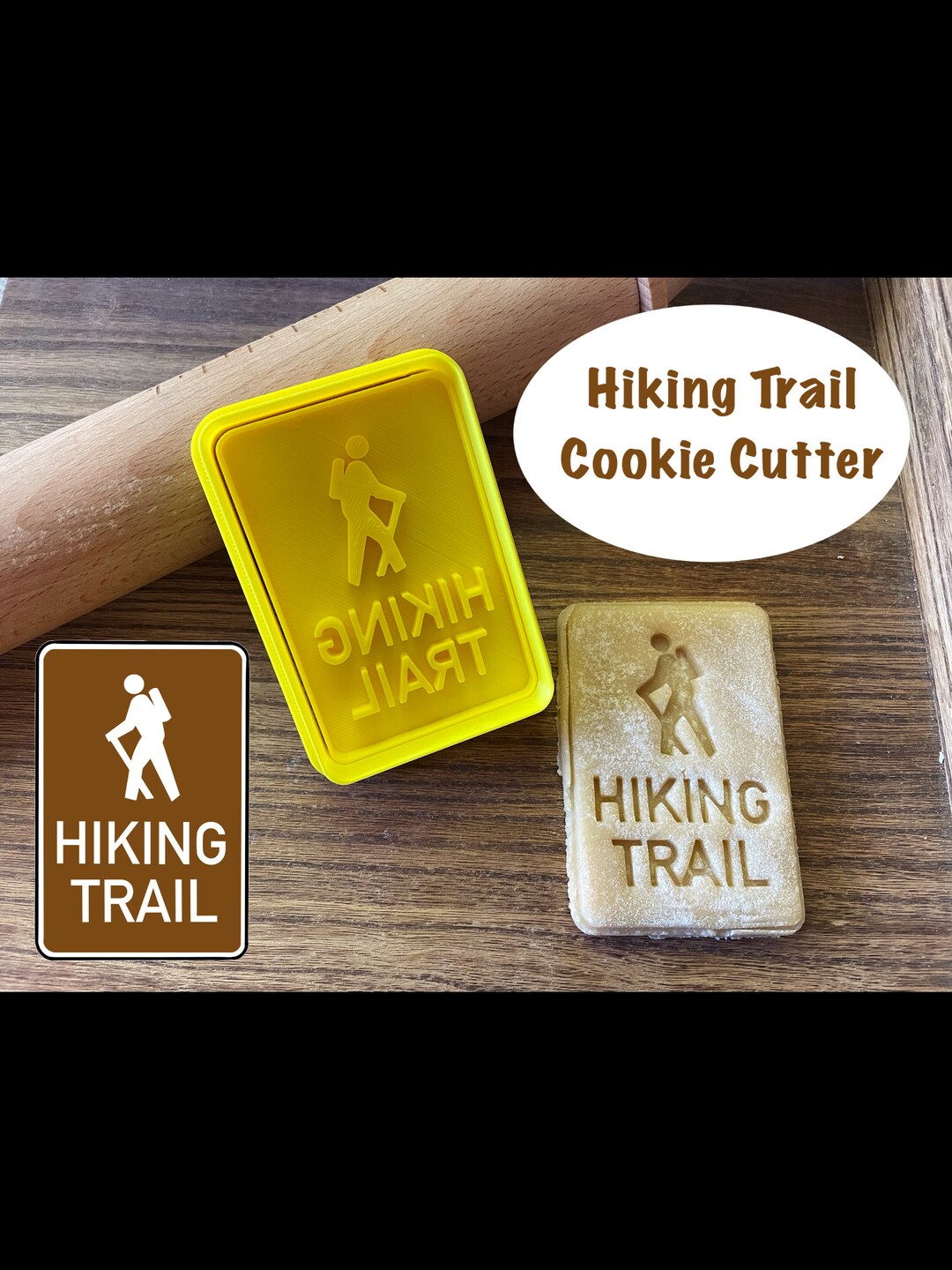 Hiking Trail Cookie Cutter, Road Sign, Nature, Cookie Cutter and Stamp ...