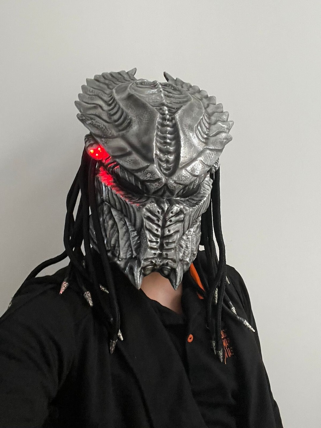 Handmade Predator Cosplay Helmet: Wearable Alien Mask With Light - Etsy