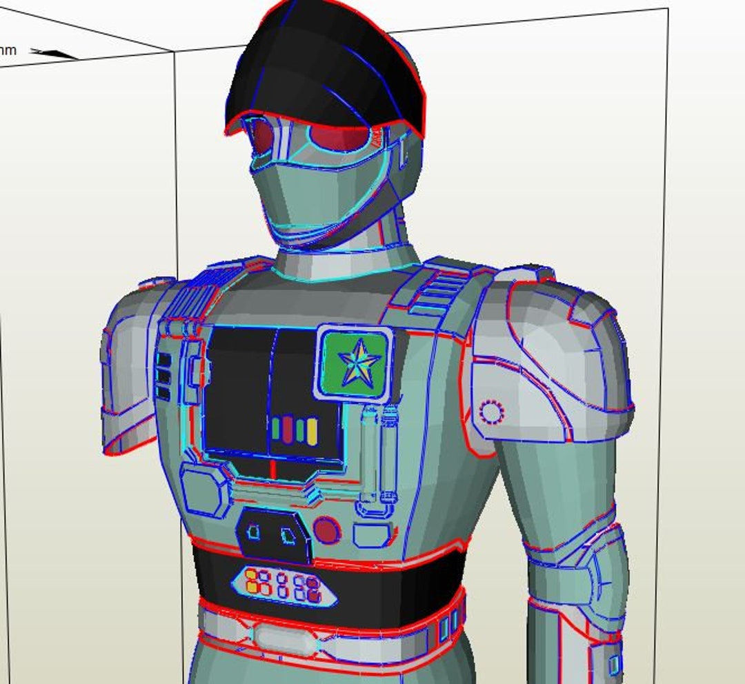 Patrón completo de plantilla de héroes de metal JIBAN para cosplay ...