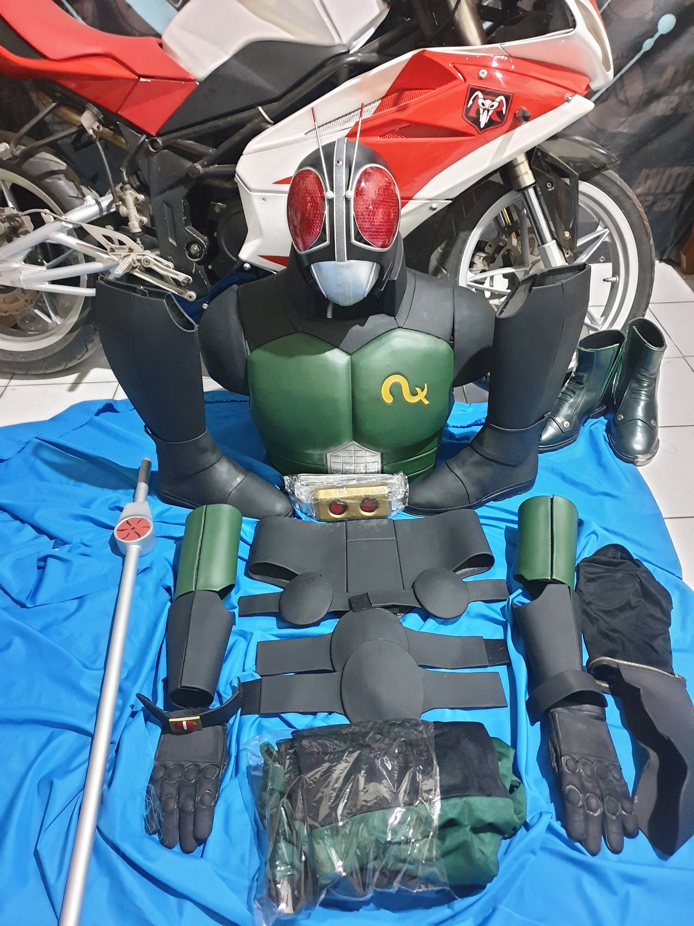 BLACK RX Kamen Rider FULL Suit Costume for Cosplay Wearable - Etsy ...