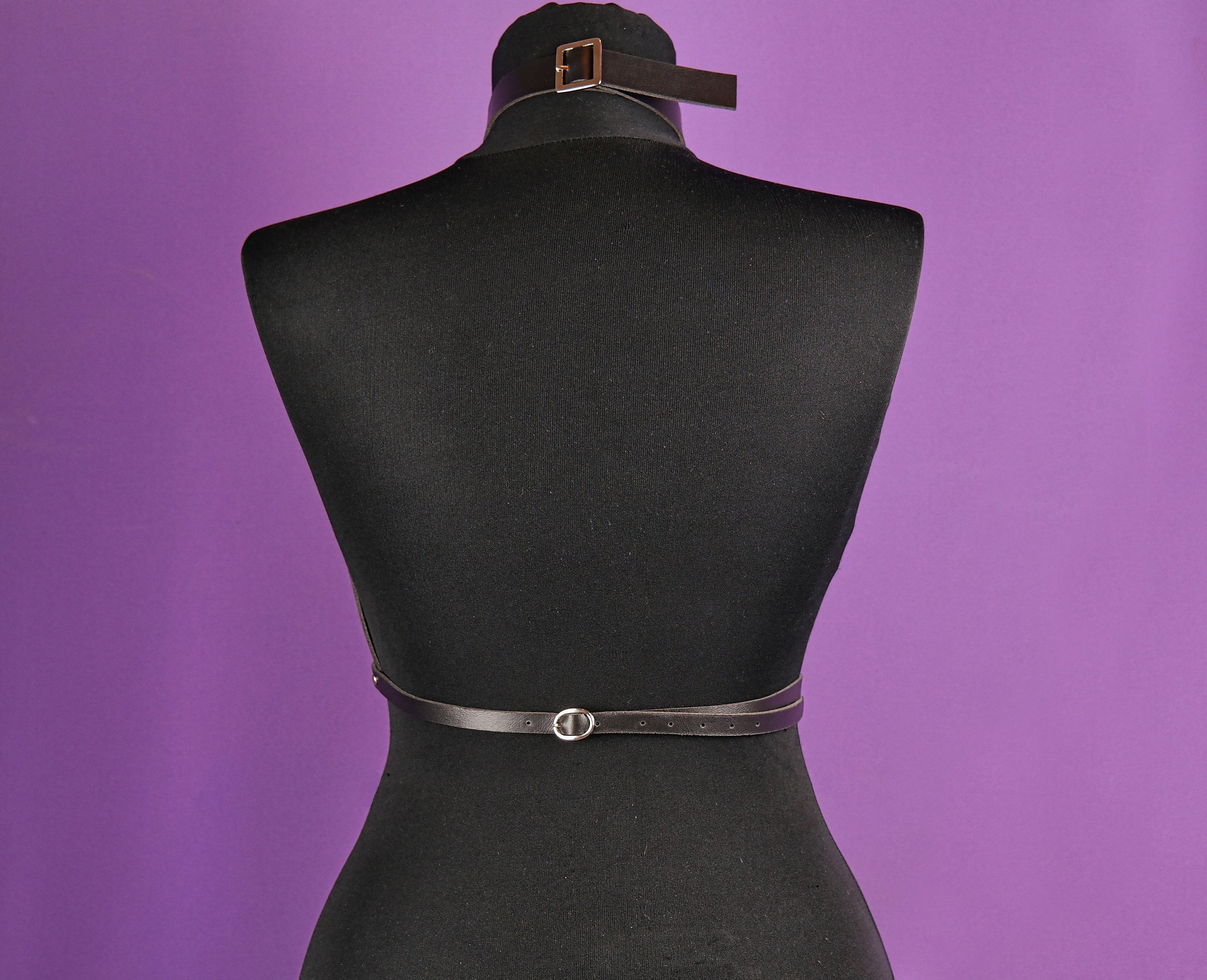 Vegan Leather Harness Cage Bra Chest Harness Open Bra - Etsy