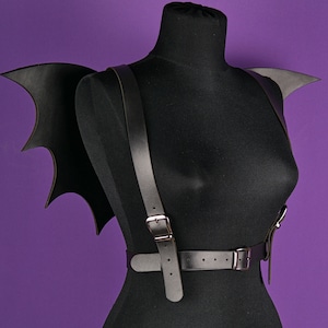 Bat Wings Harness Leather Chest Harness Halloween Costume Waist Harness ...
