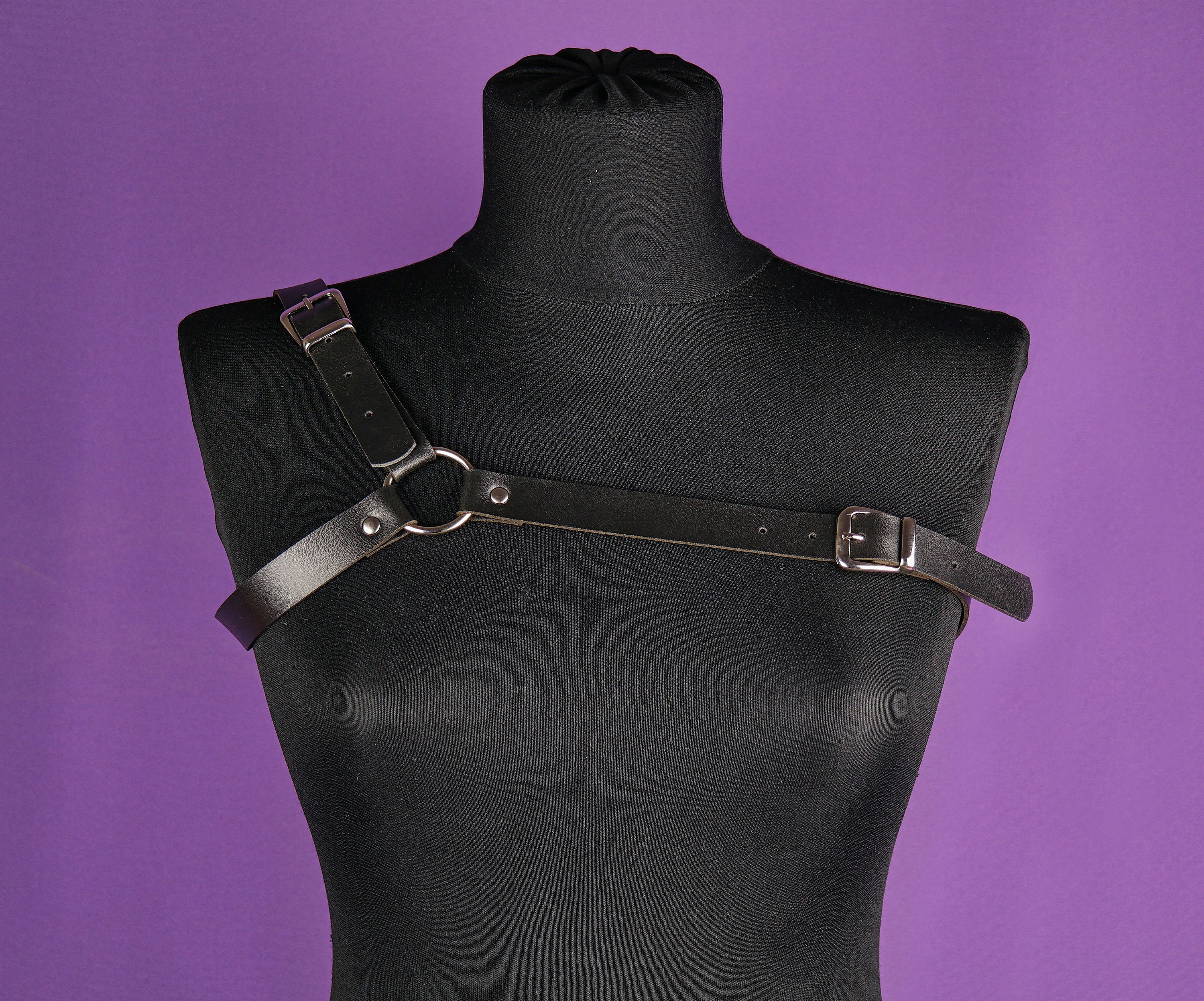 Asymmetric Harness Unisex Harness Leather Chest Harness - Etsy