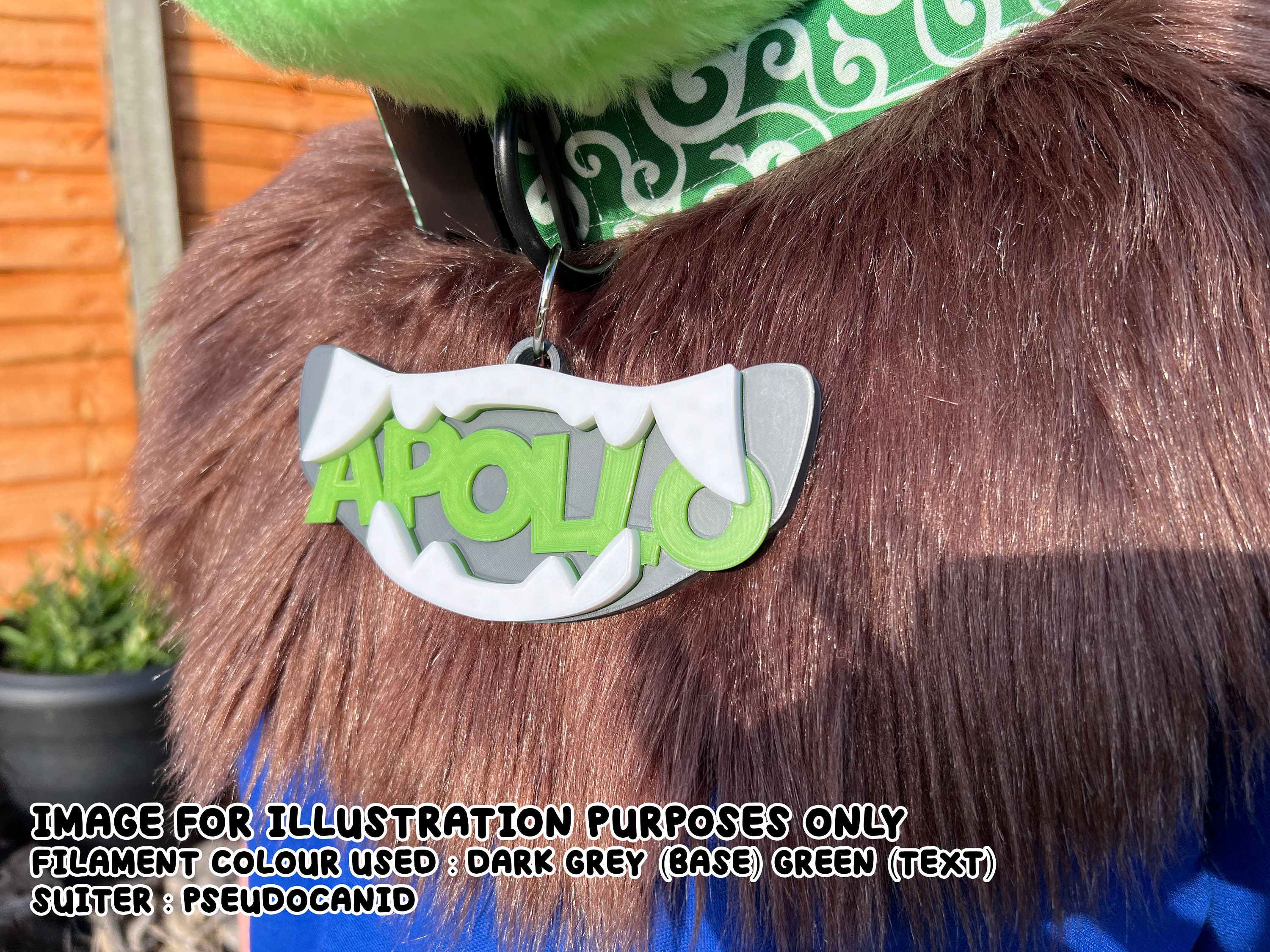 Custom Name Tag for Fursuits Etc. 3D Printed Maw Tag - Etsy