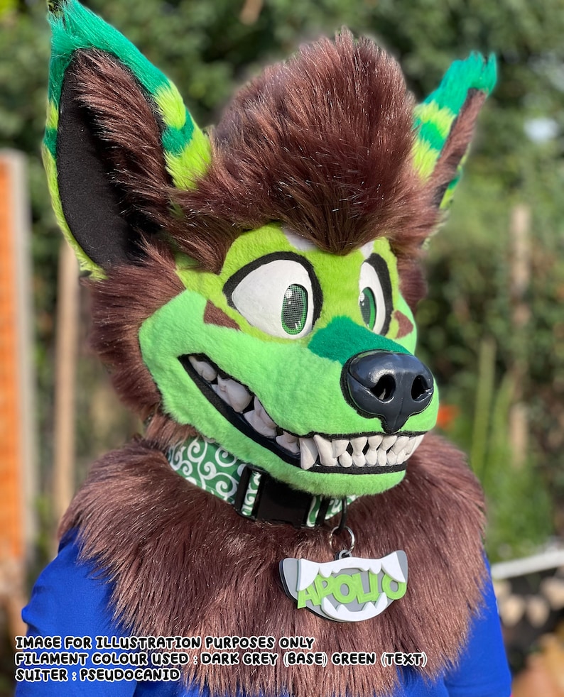 Custom Name Tag for Fursuits Etc. 3D Printed Maw Tag - Etsy